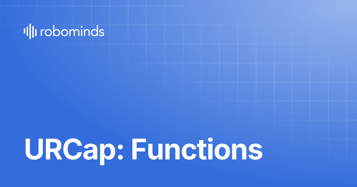 URCap: Functions | robobrain® manual